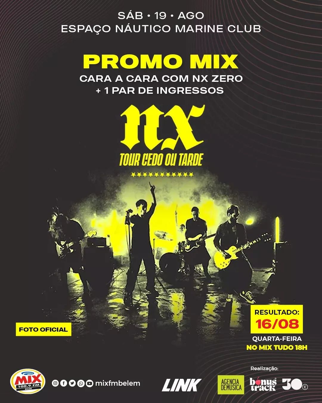 PROMO MIX: CARA A CARA COM NX ZERO - TOUR CEDO OU TARDE ?? - Radio Mix ...